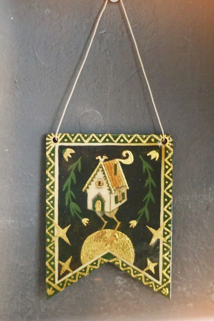 Hut on Chicken Legs Flag - Crealandia