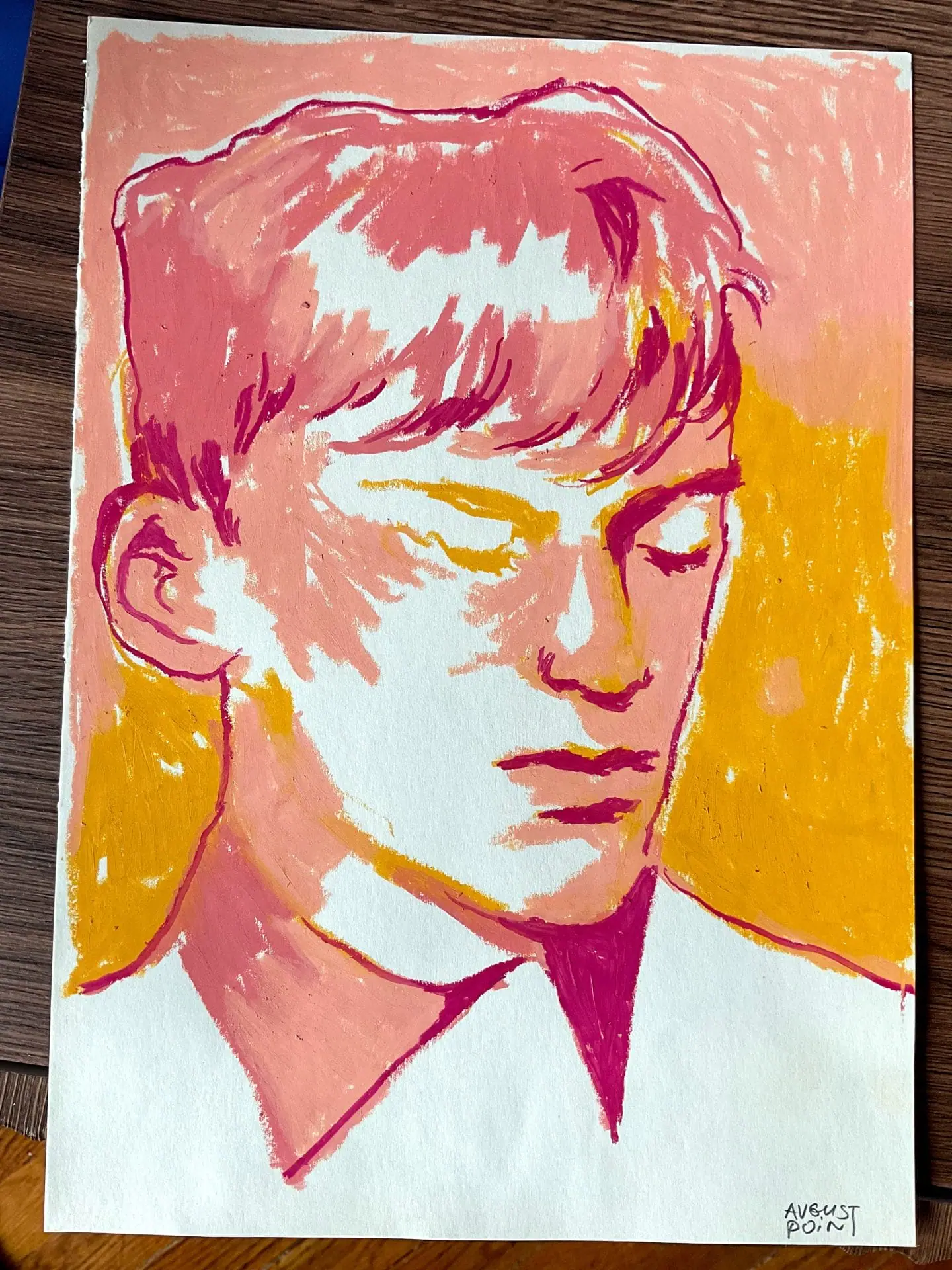 Oil pastel portrait №8