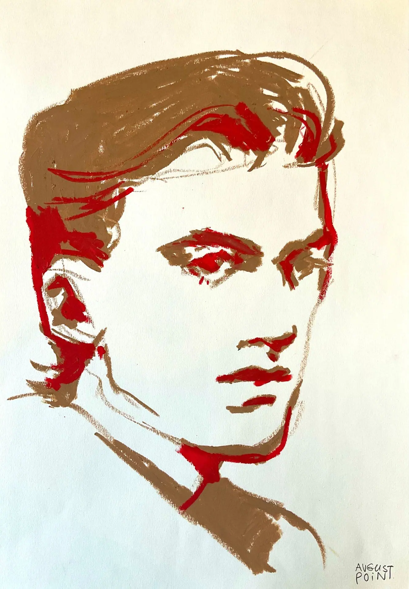 Oil pastel portrait №2 A4 oil pastel drawing on paper