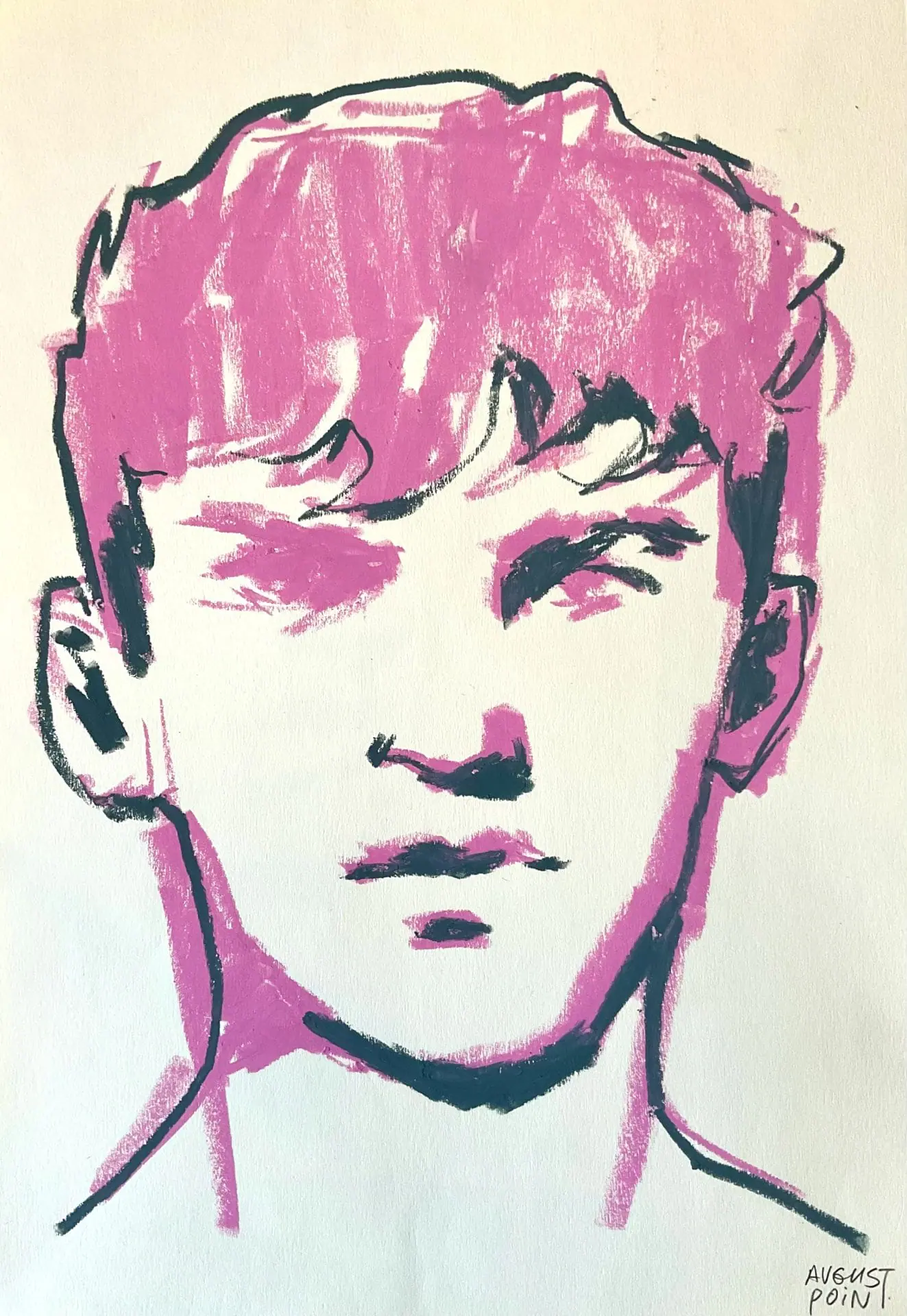 Oil pastel portrait №19