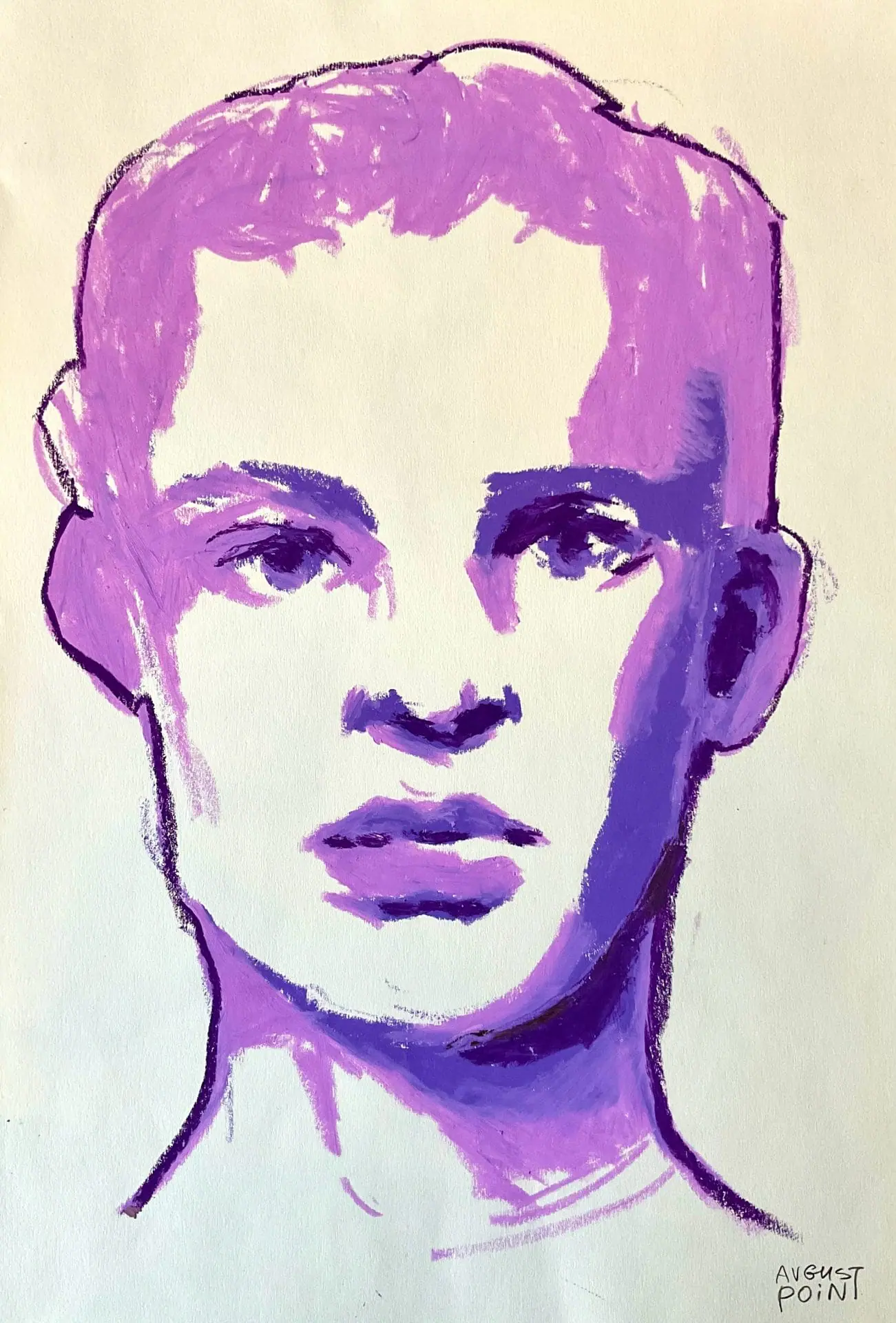 Oil pastel portrait №11