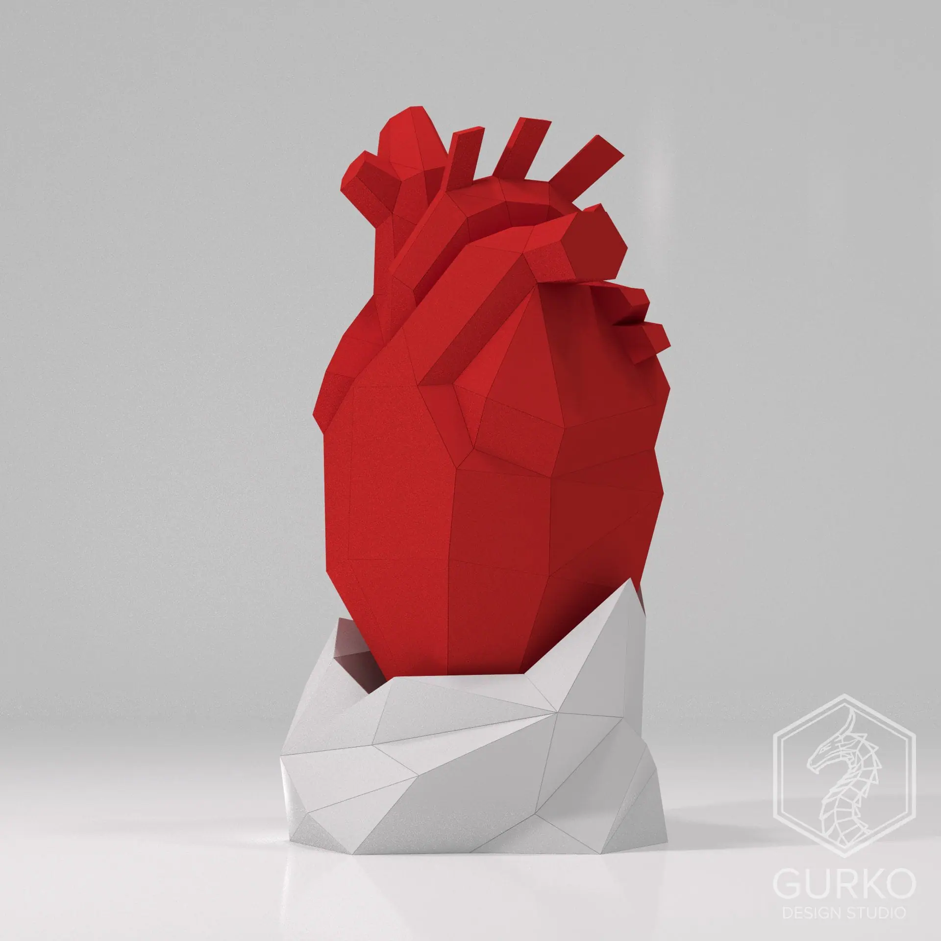 Anatomical Heart Papercraft, Digital Template, PDF Download - Crealandia