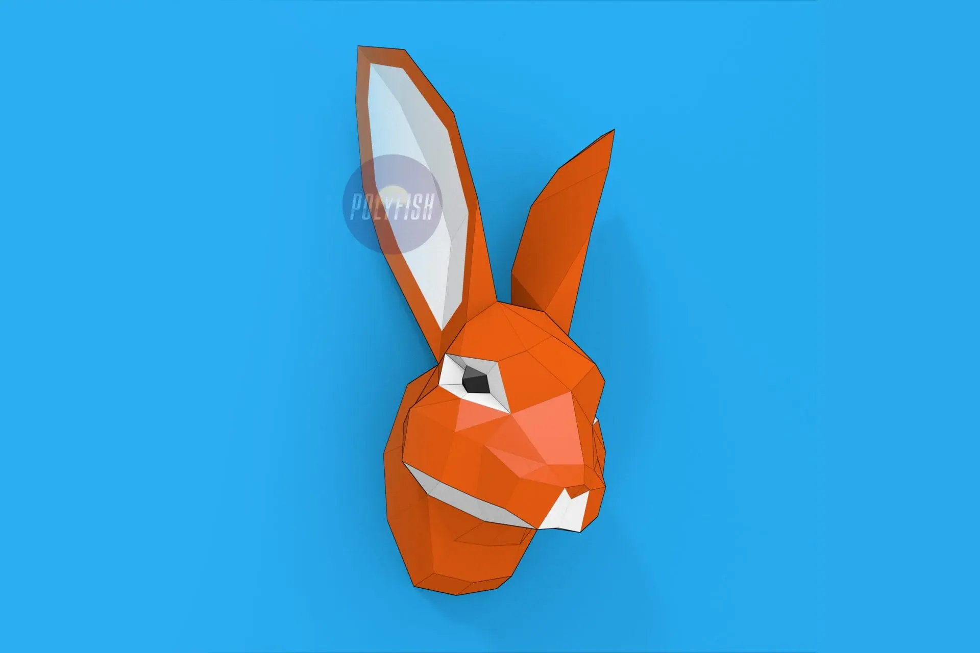 DIY Rabbit Head template Papercraft PDF - Crealandia