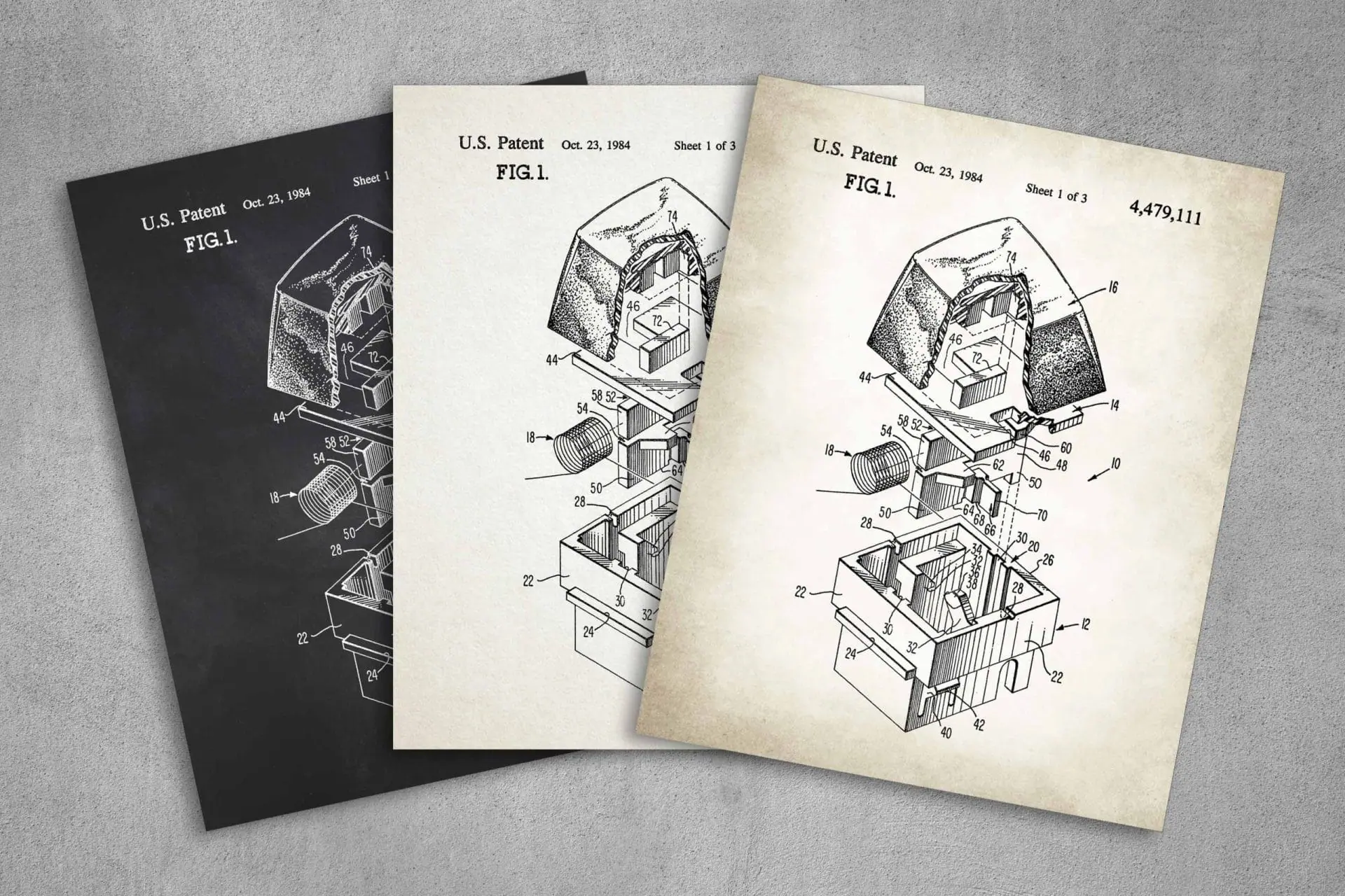 Keyboard Patent Poster, Instant Download - Crealandia