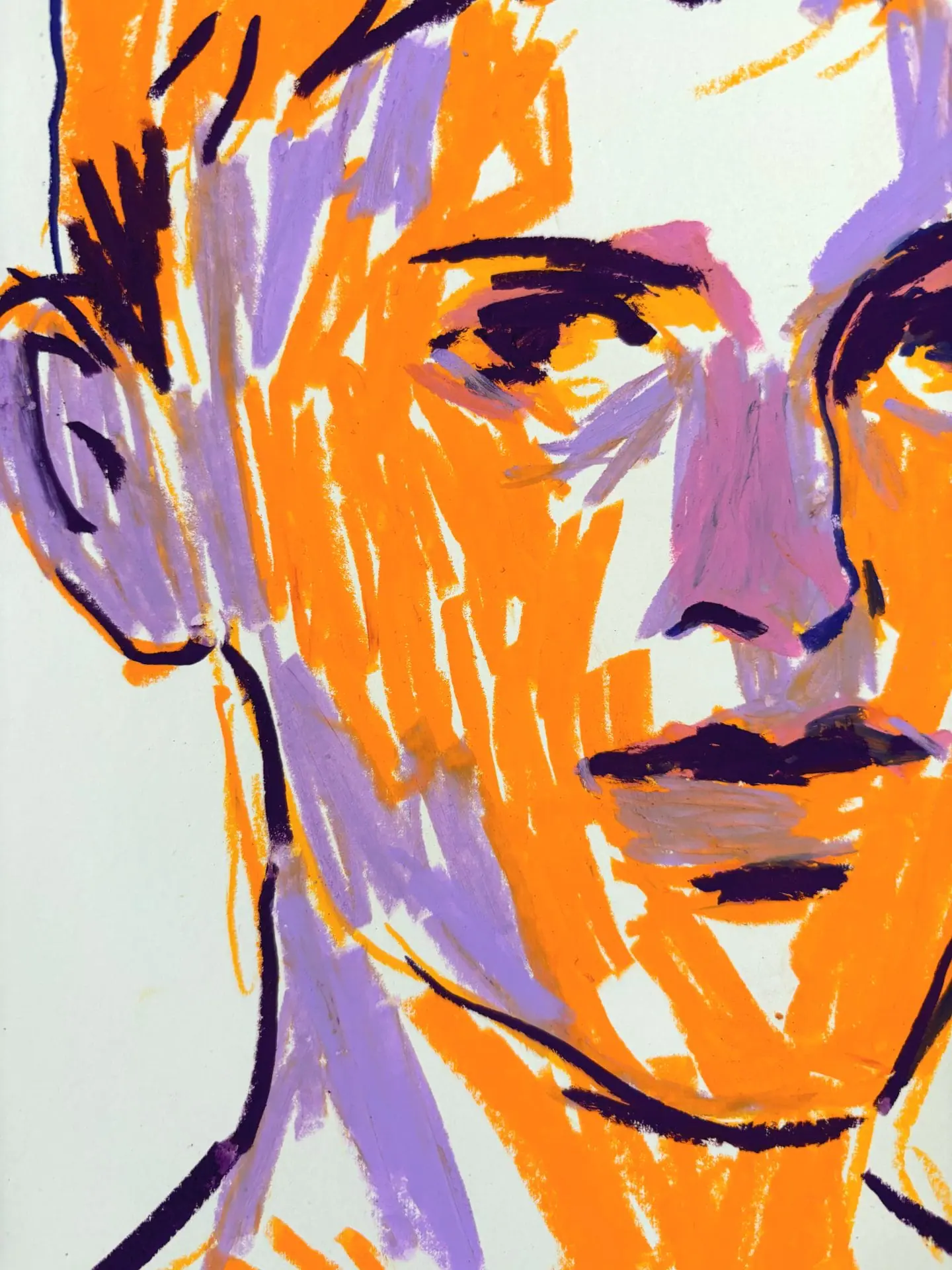 Oil pastel portrait №23