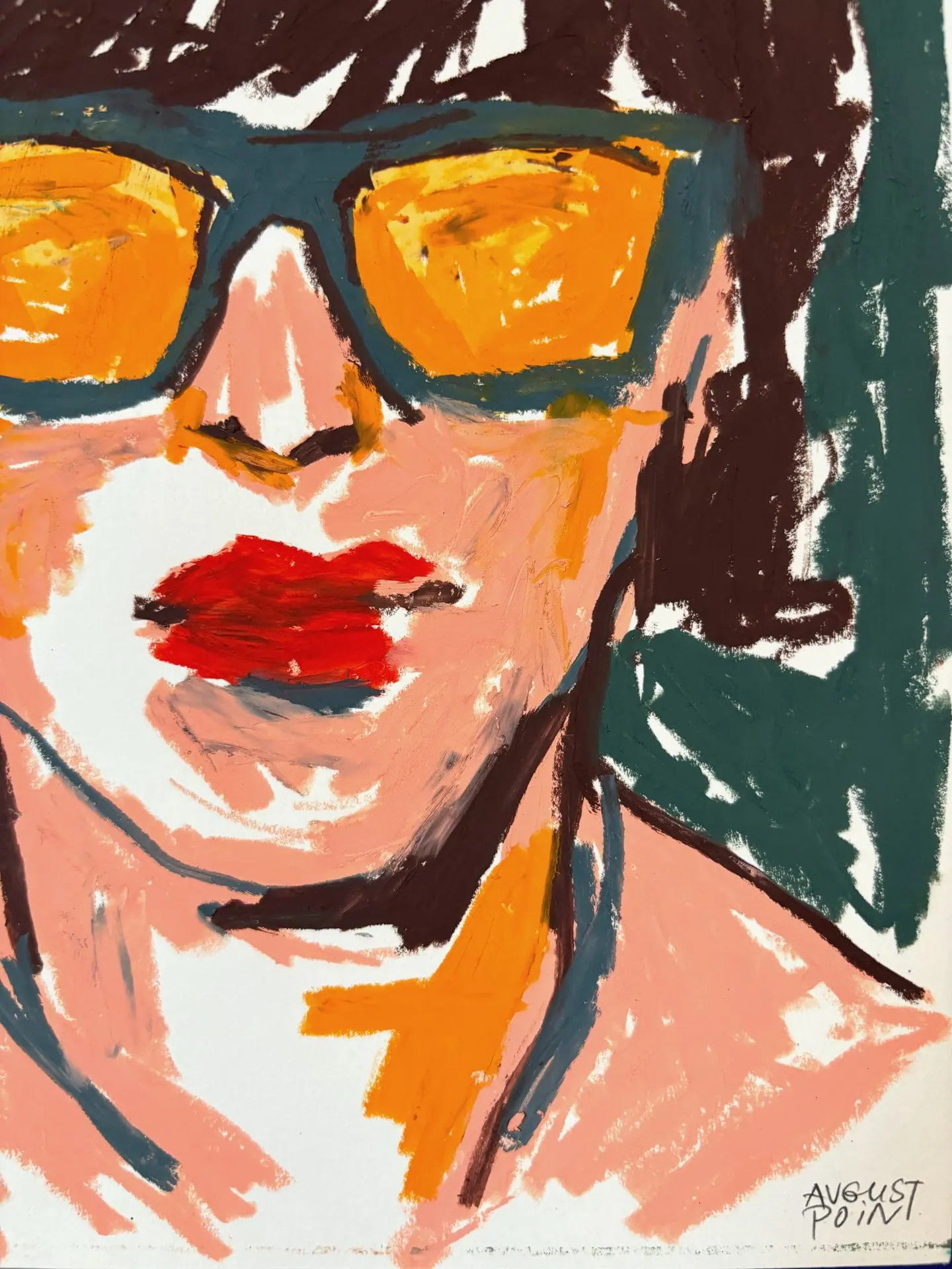 Oil pastel portrait №24