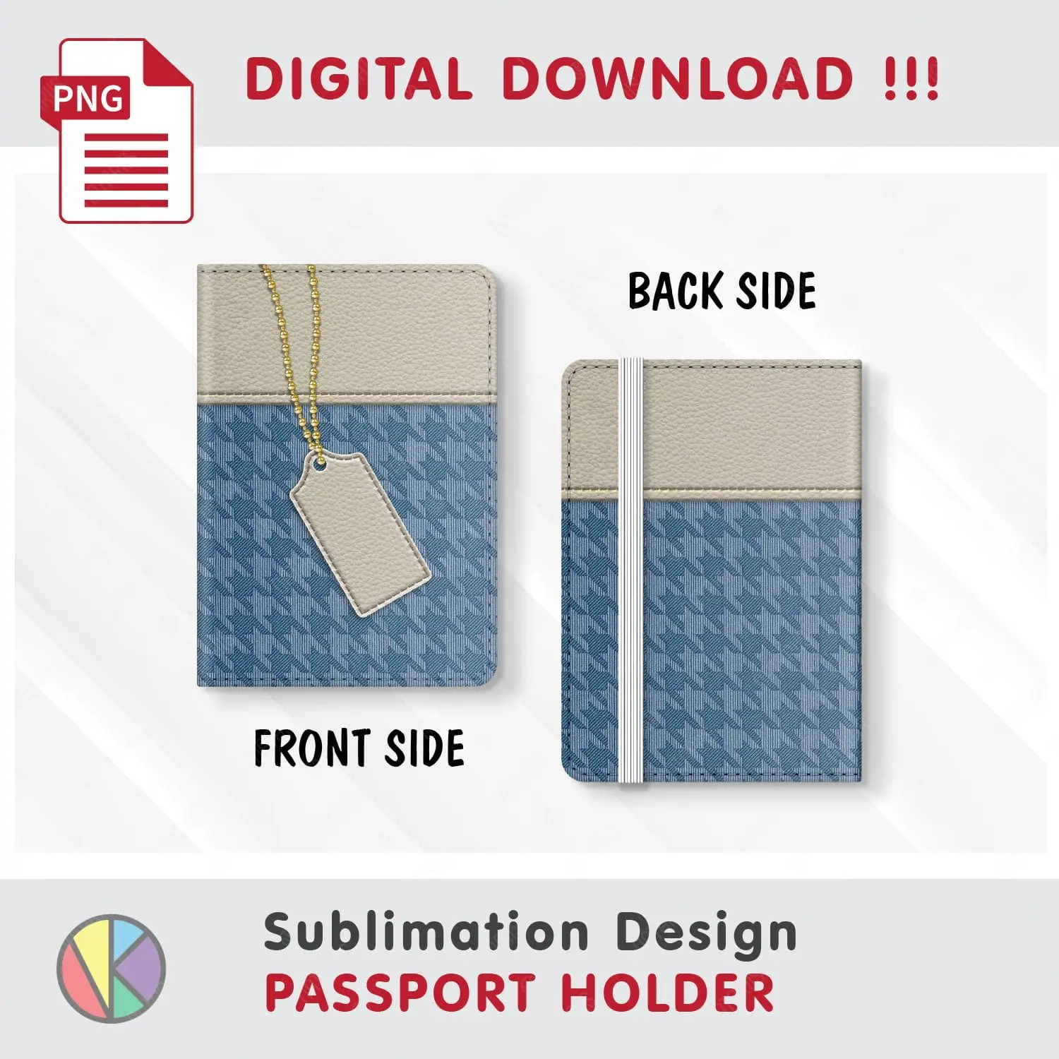 2 Trendy Fashion patterns - Passport Holder sublimation - Crealandia
