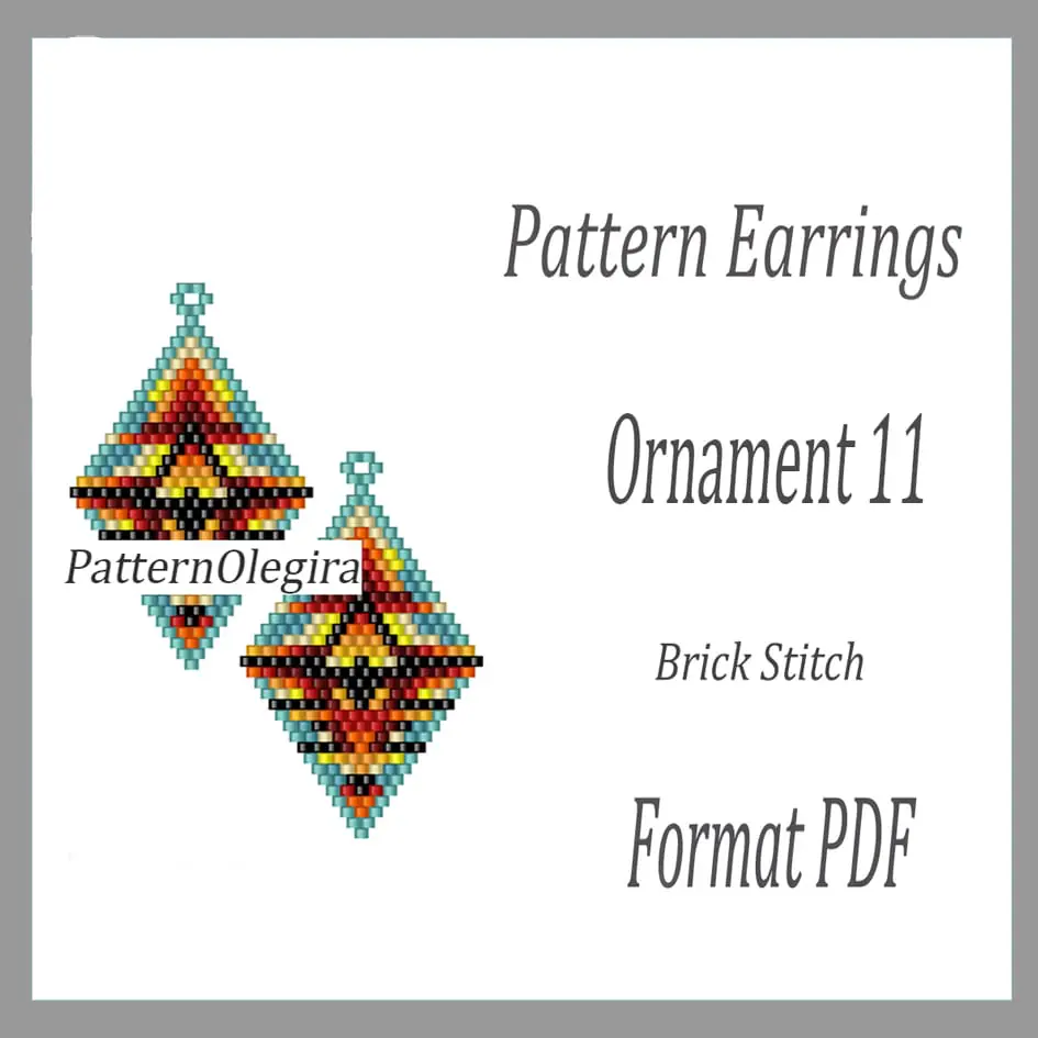 Ornament 11 bead pattern Bead earrings Olegirabeadpatterns