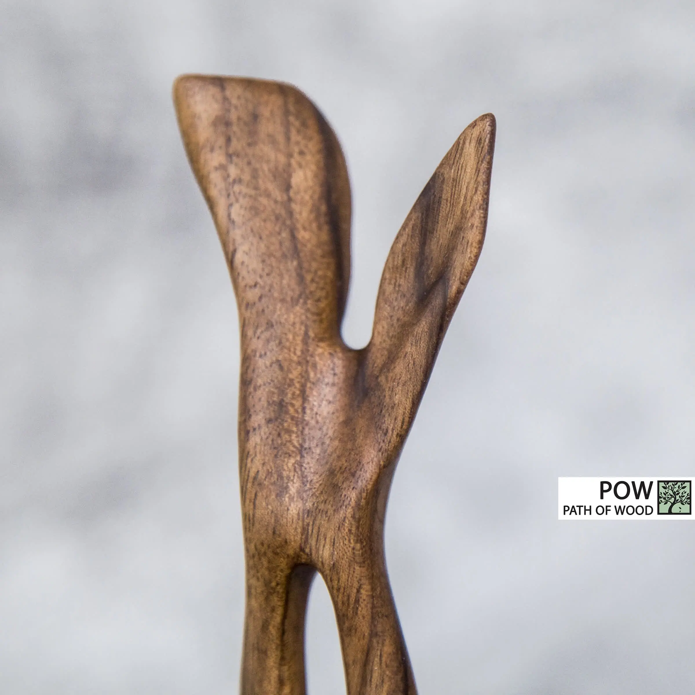 Wooden Hairpin (material - Walnut) Hand Made Carving - Crealandia