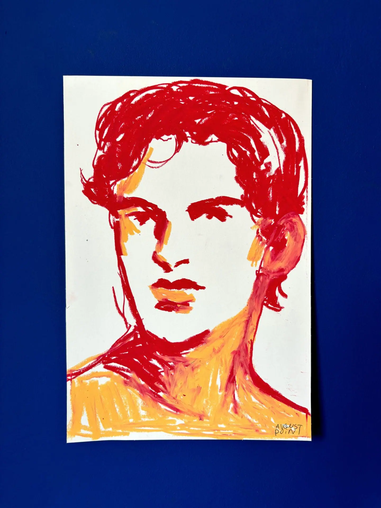 Oil pastel portrait №34