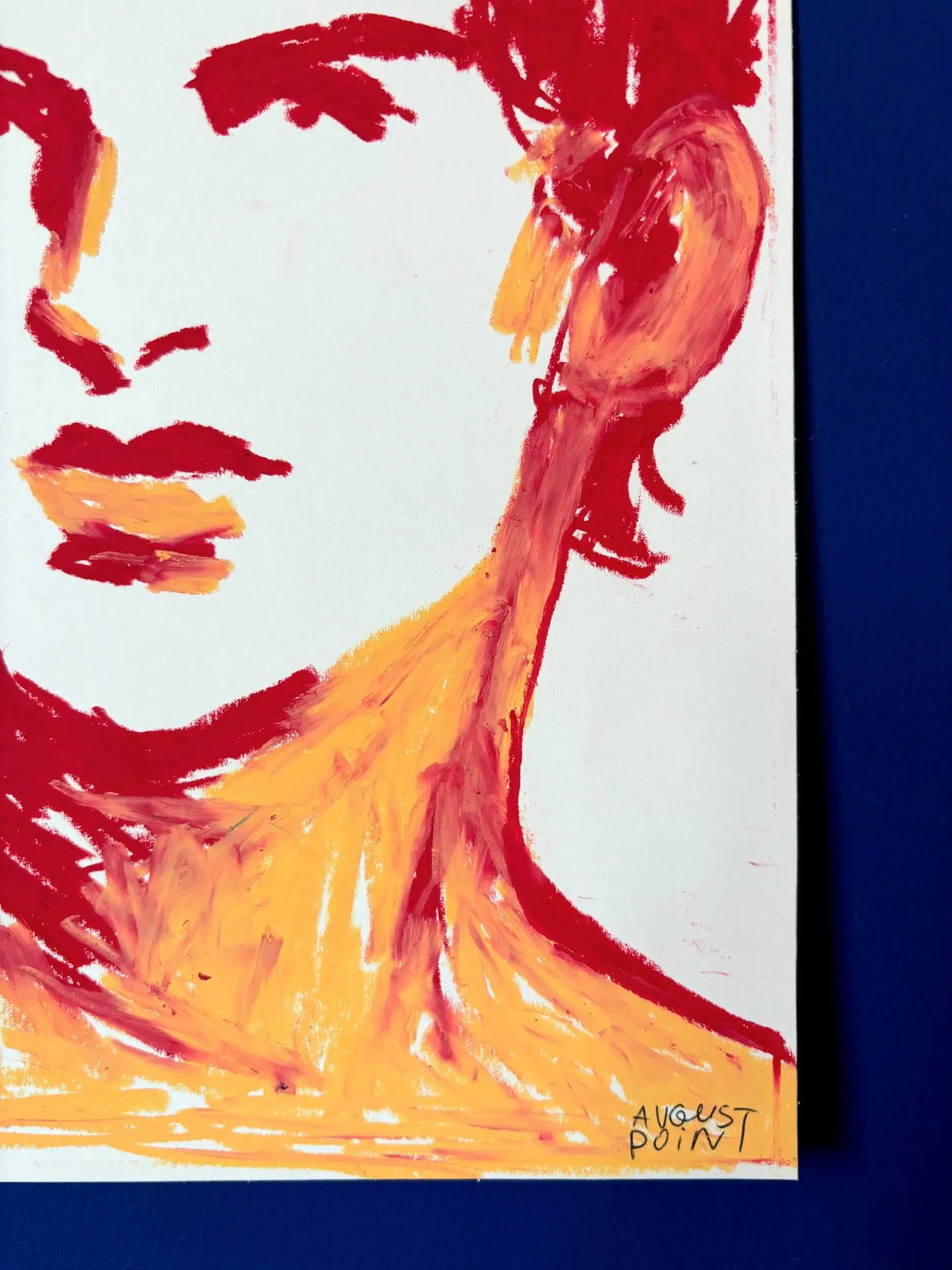 Oil pastel portrait №34