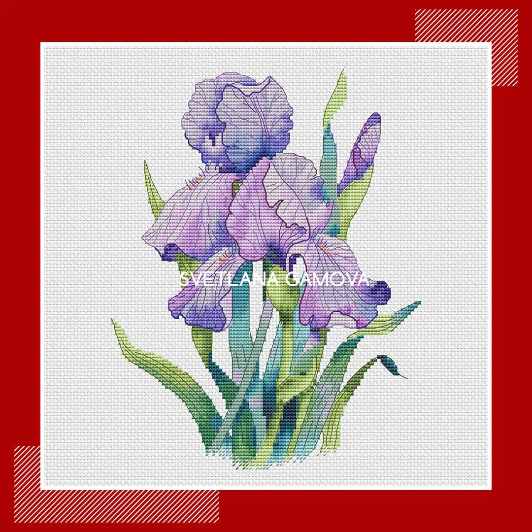 Irises Cross Stitch Pattern PDF - Crealandia