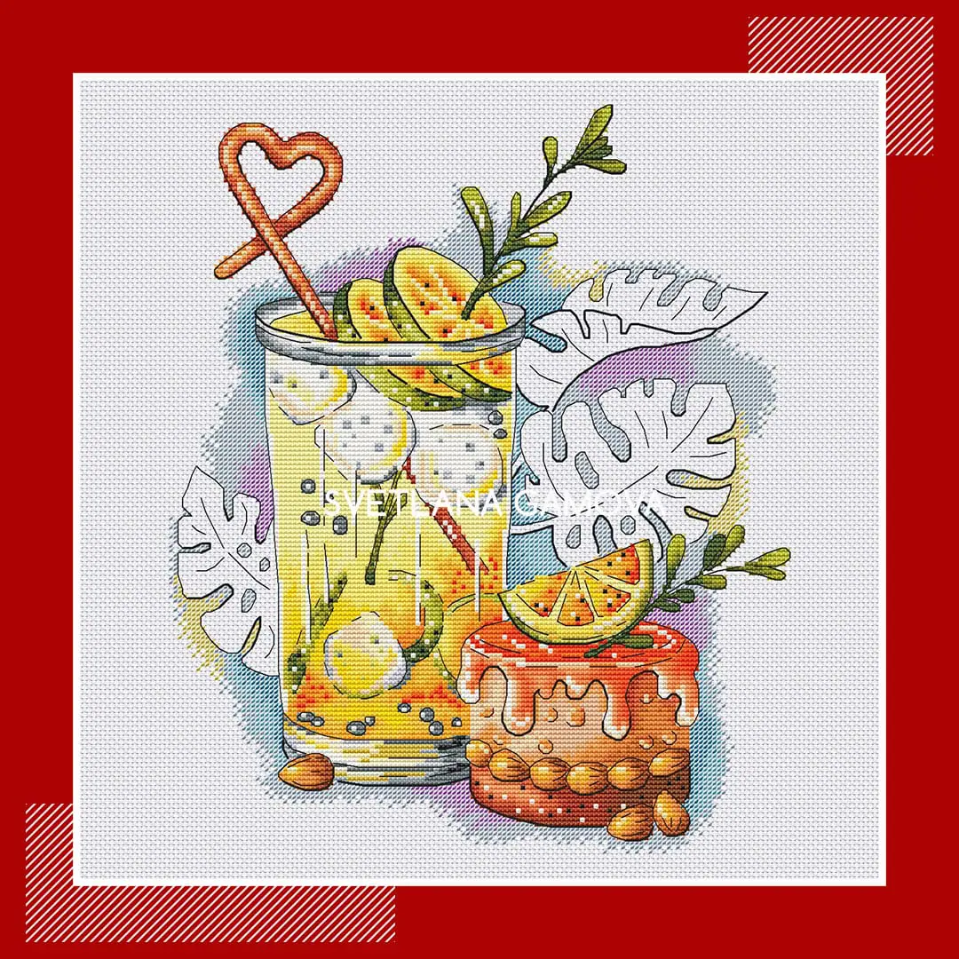 Tropical dessert Cross stitch pattern PDF - Crealandia