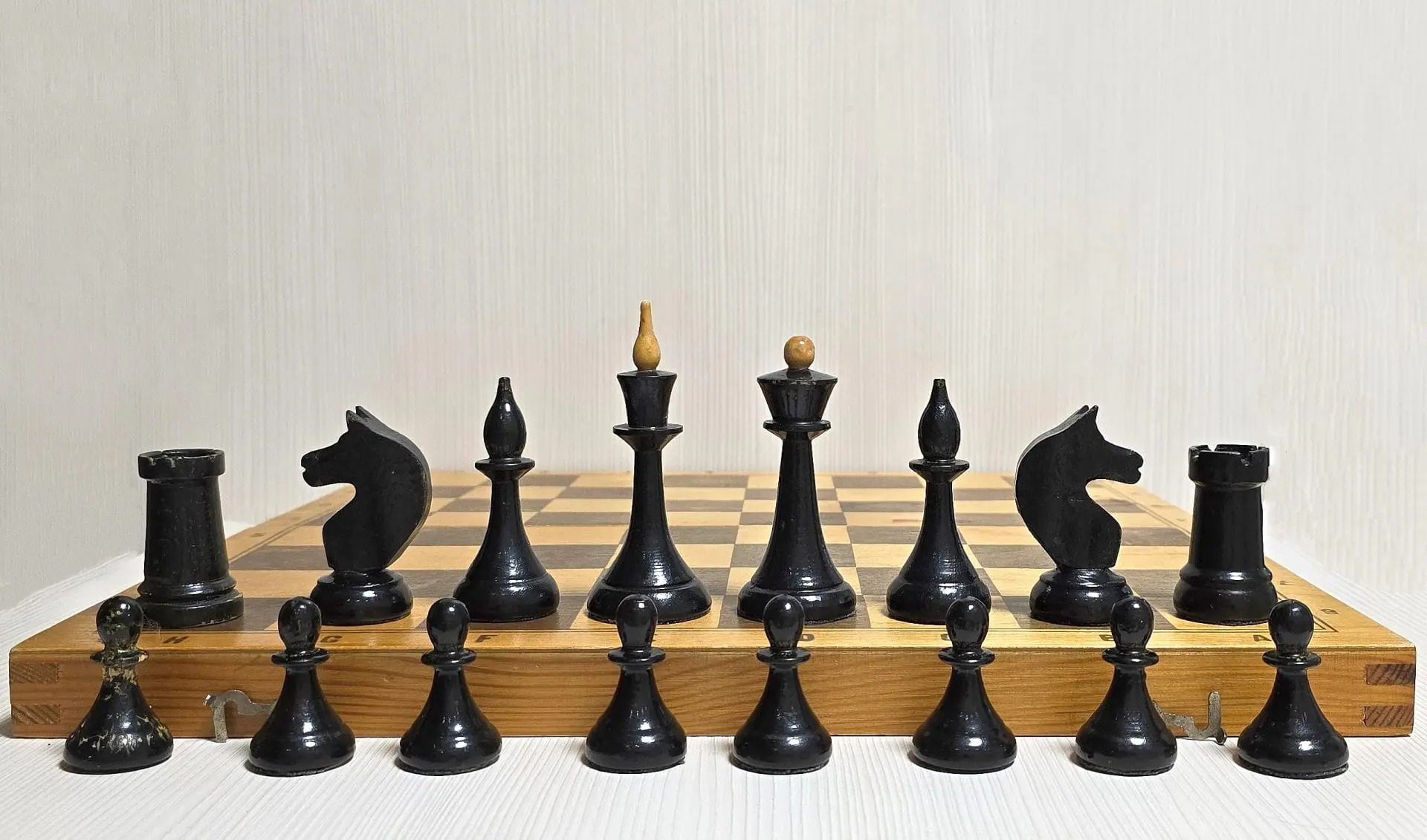 Soviet Antique Wooden Chess. Mordvin chess set