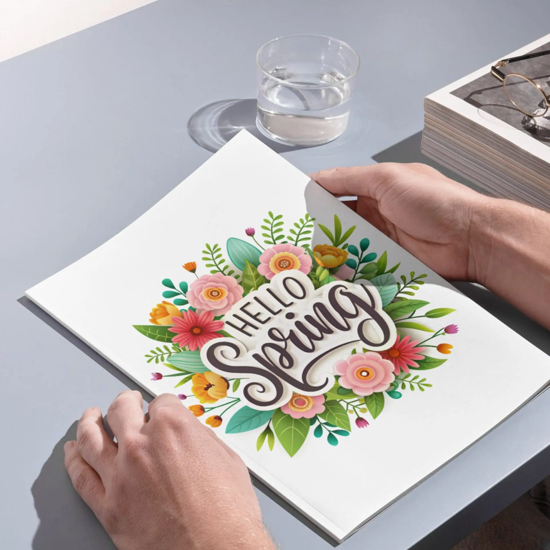 Hello spring svg, Floral svg, Spring sign svg, Hello Spring Clipa ...