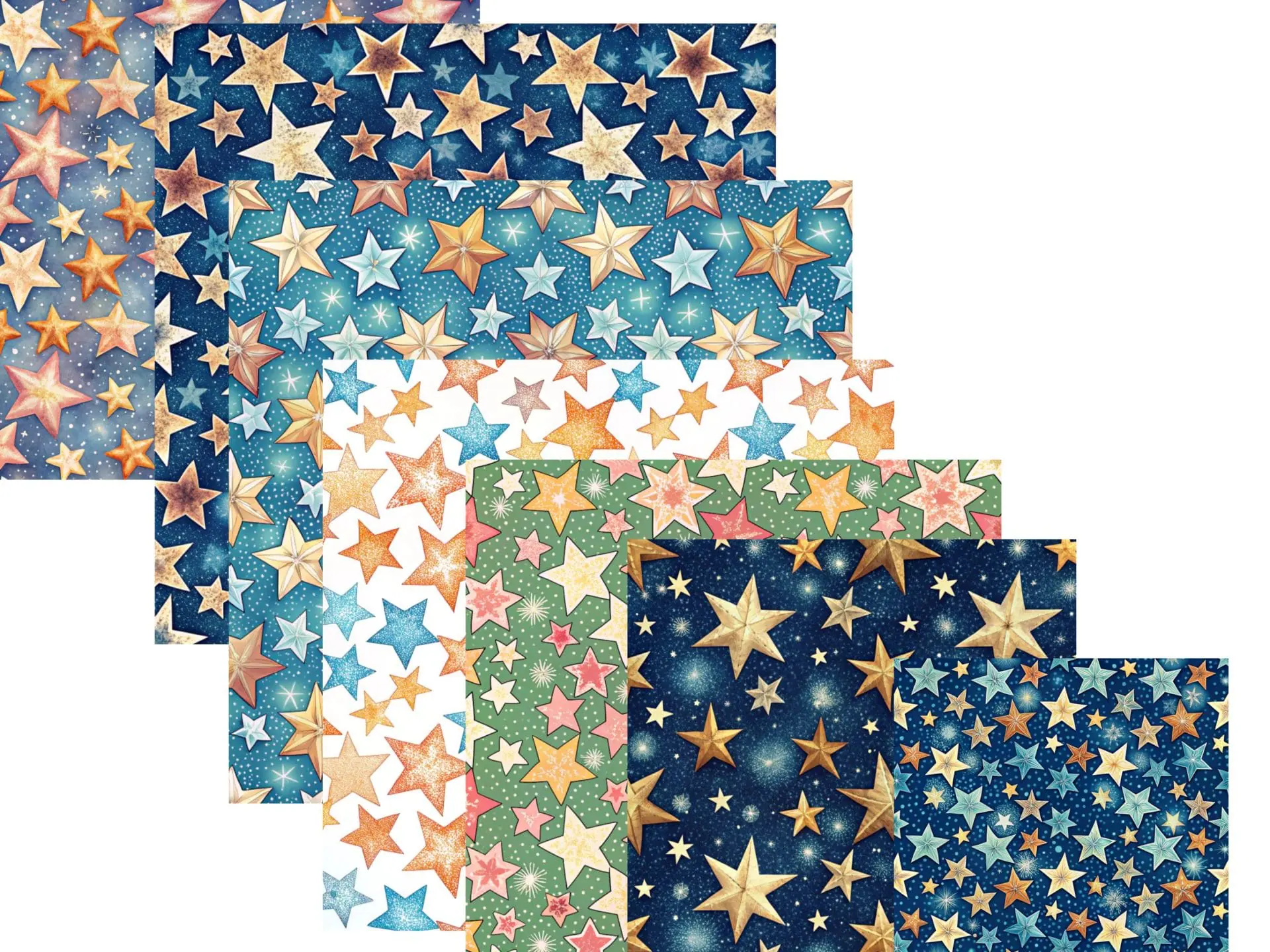 Star seamless pattern, Star digital paper, Starry background - Crealandia