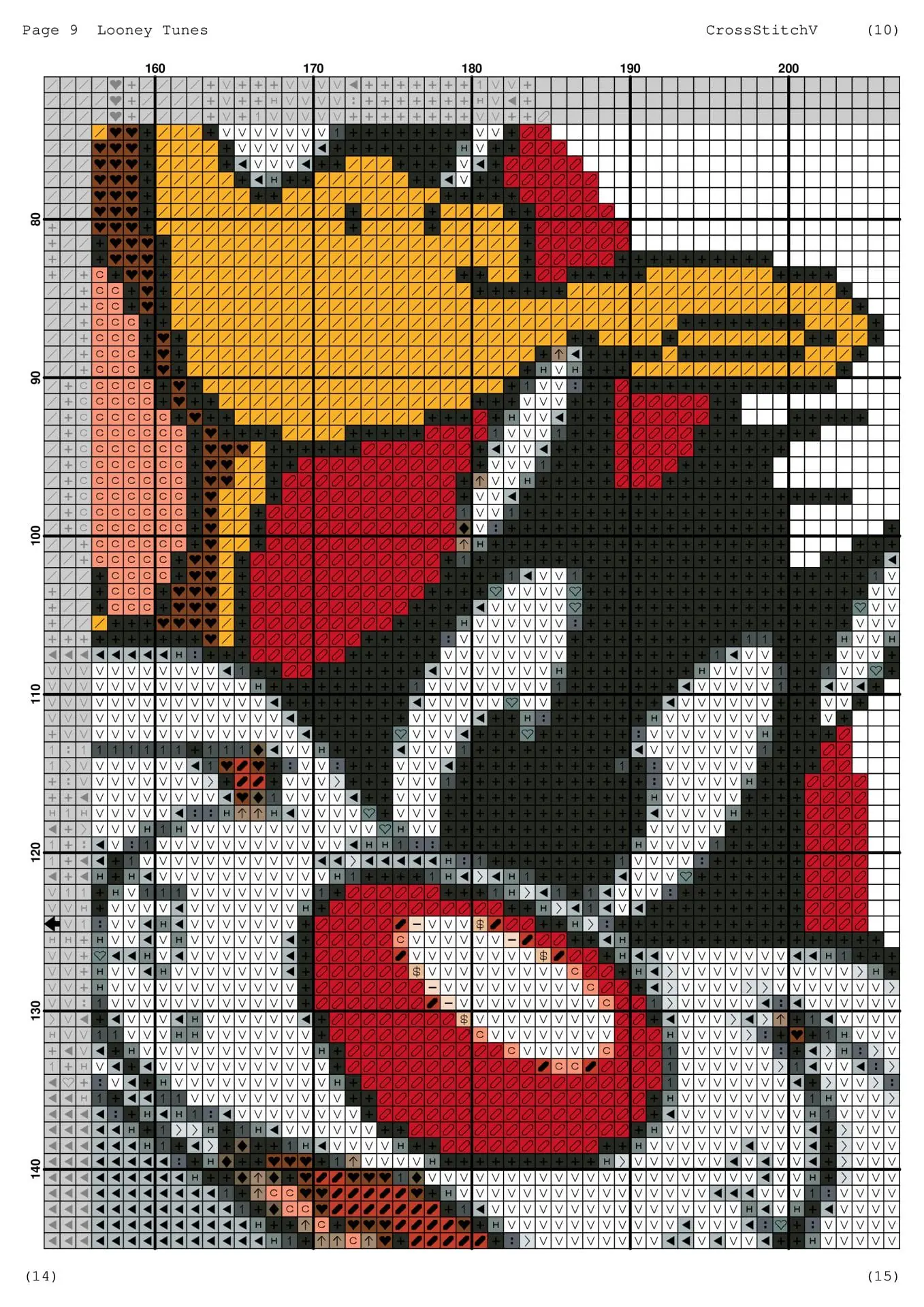Looney Tunes PDF Cross Stitch Pattern, Cartoon Cross Stitch
