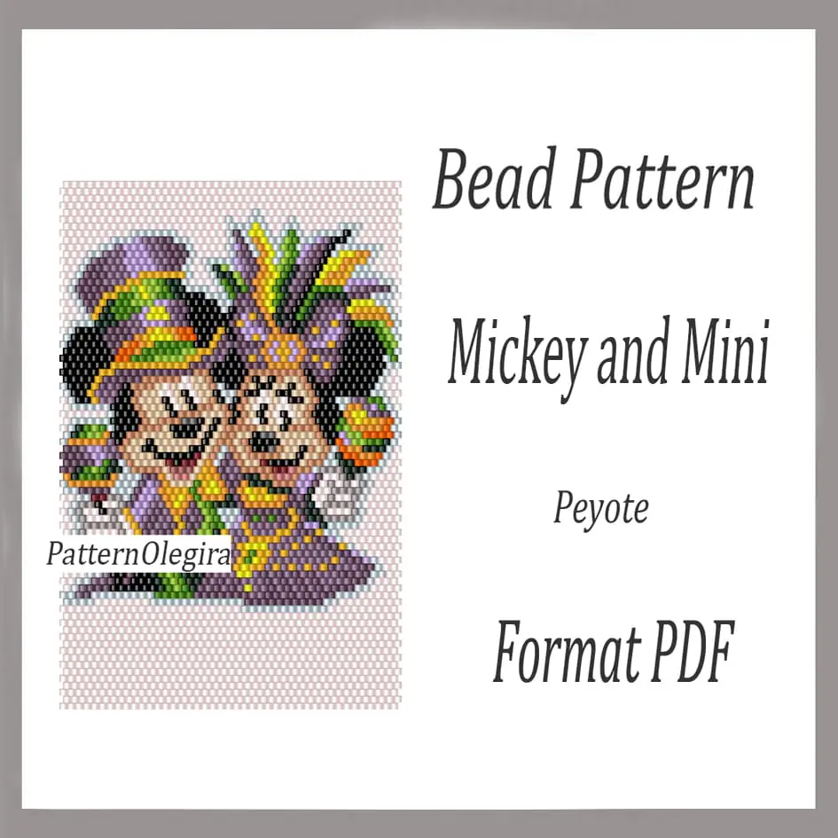 Mickey and Mini pattern Bead tapestry Olegirabeadpatterns