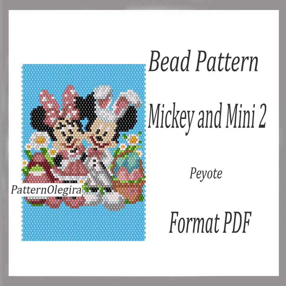 Mickey and Mini 2 pattern Bead tapestry Olegirabeadpatterns