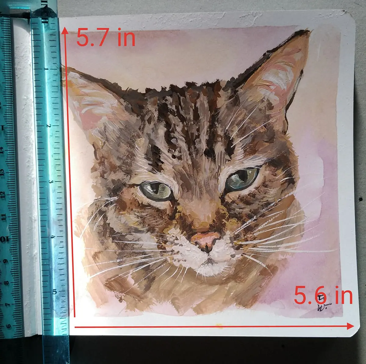 Sweet Remy Portrait Gouache Painting