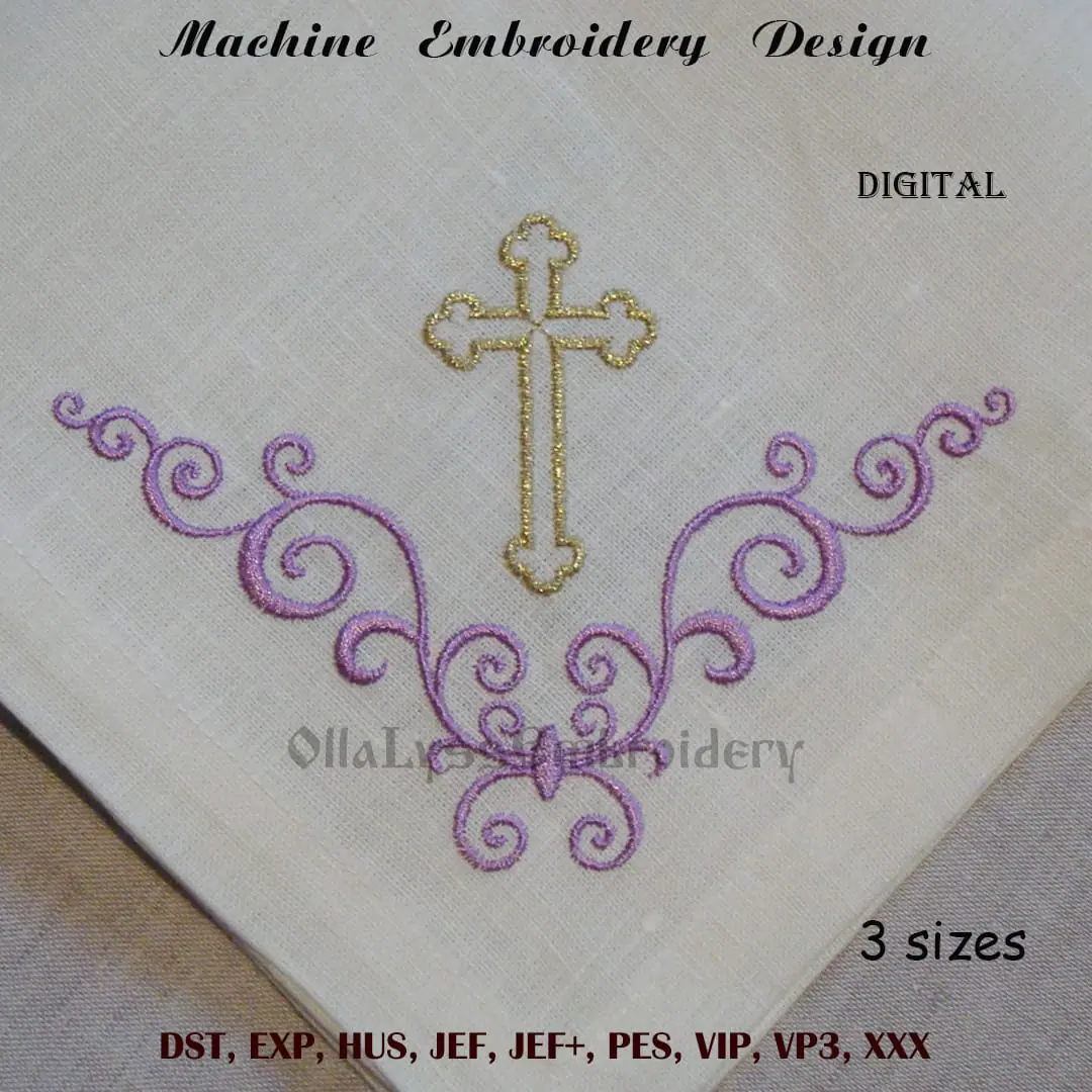 Sophisticated Swirls Corner embroidery design
