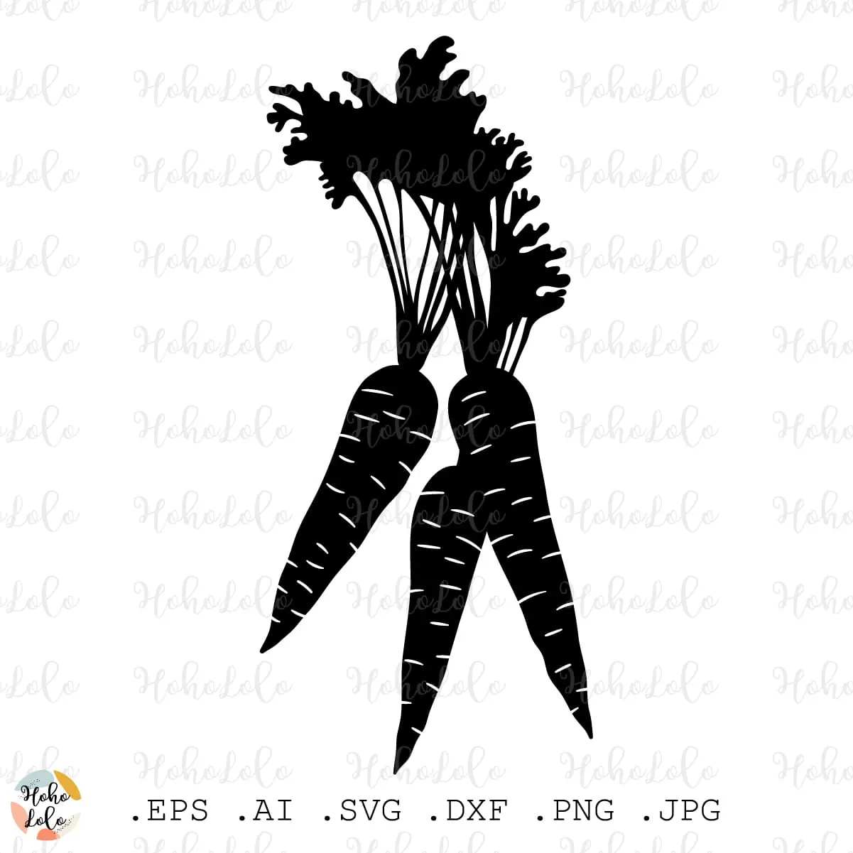 Carrot Svg Silhouette Cricut Stencil Template Dxf Clipart
