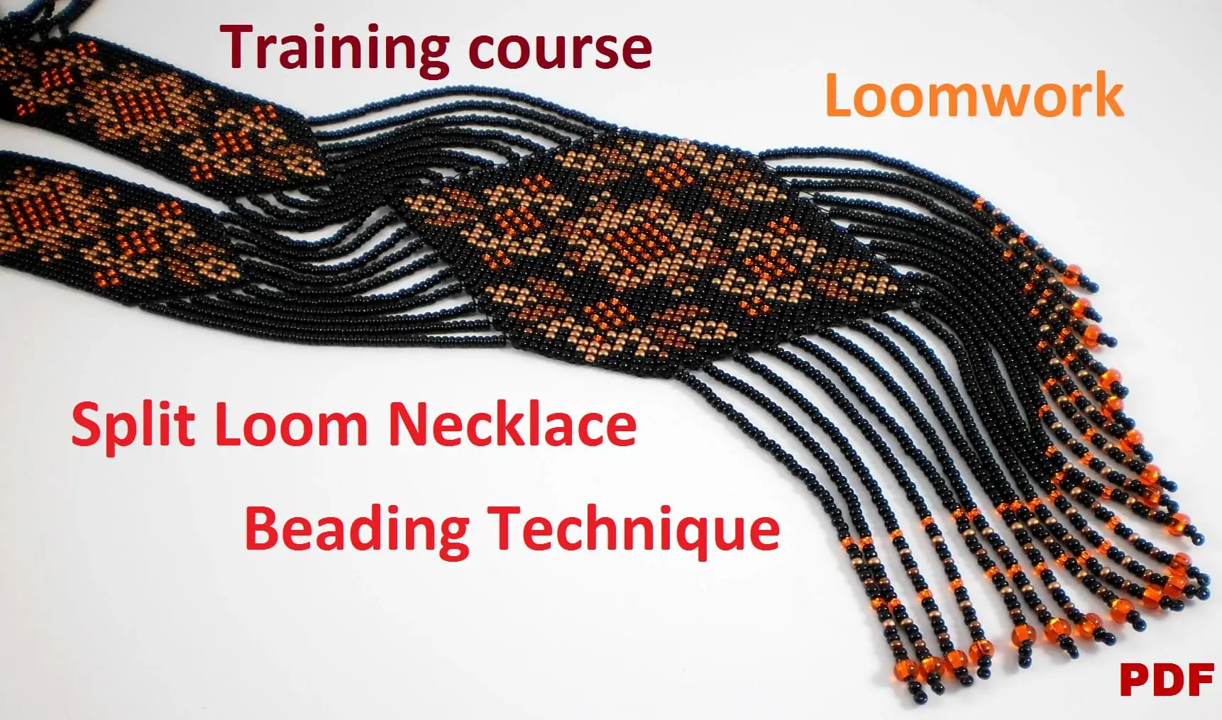 Tutorial Gerdan Split Loom Necklace Beaded Sautoirs Loomwork - Crealandia