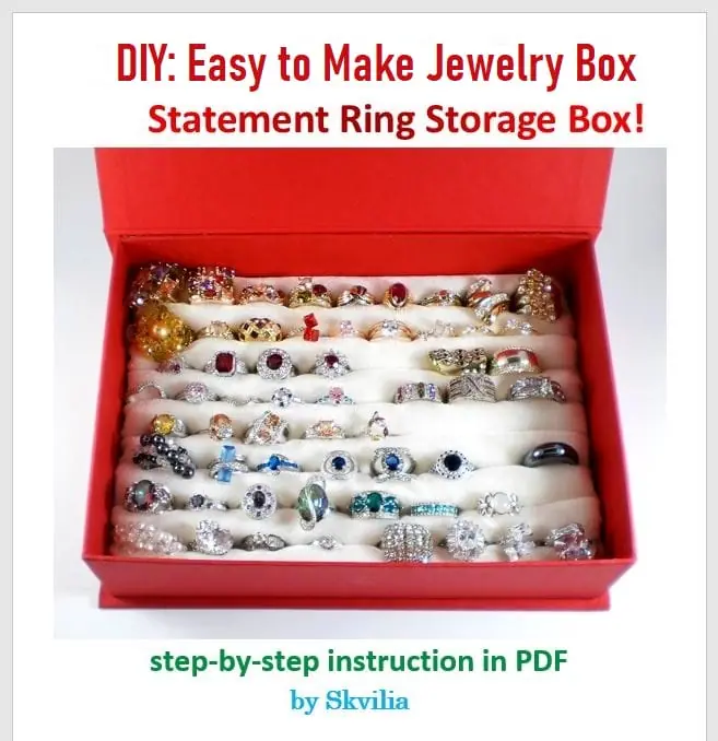 Tutorial Statement Ring Storage Box, Easy to Make Jewelry Box,PDF ...