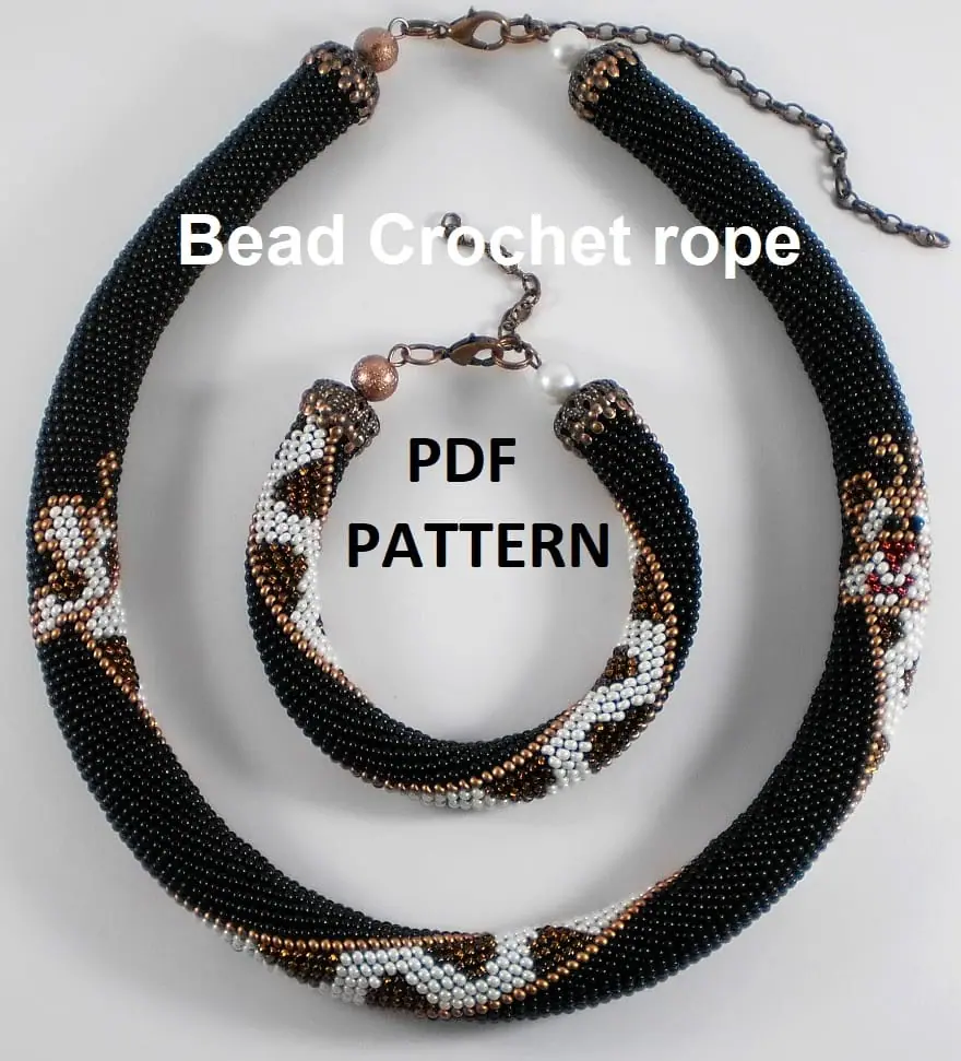 PDF Bead Crochet Pattern , Pattern for «Giraffe» Ropes Necklace ...