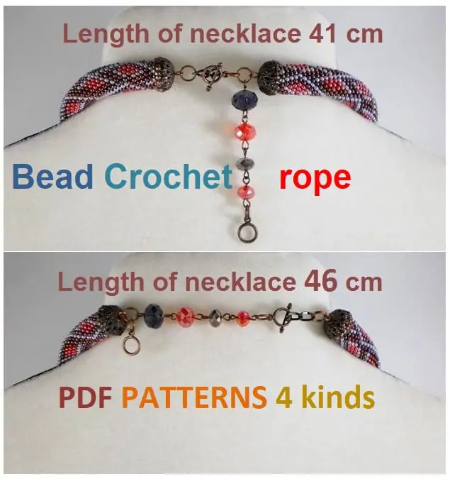 Bead Crochet rope patterns "Berry geometry", PDF - Crealandia