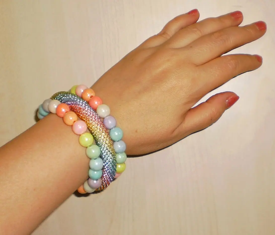 Tutorial wire wrapped bracelet, memory wire, Beaded rope - Crealandia