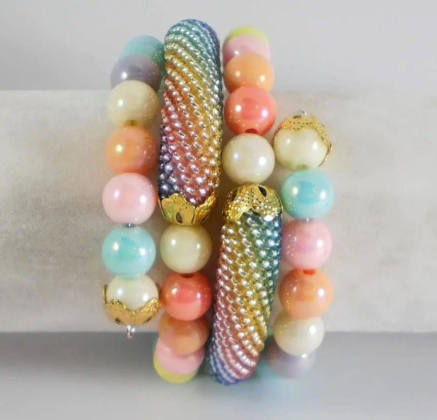 Tutorial wire wrapped bracelet, memory wire, Beaded rope - Crealandia