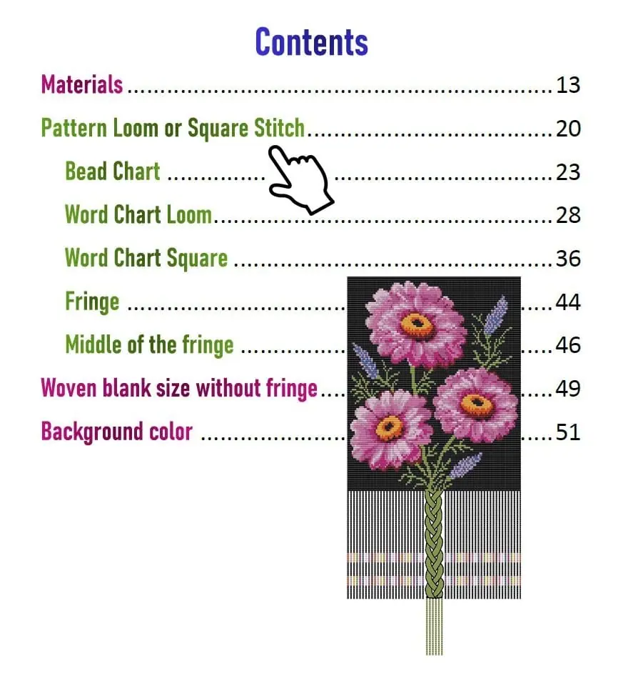 Loom Stitch Beaded Tapestry-Banner-Postcard,Patterns - Crealandia