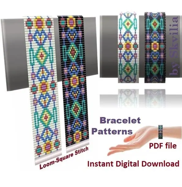 Loom Stitch Bead Patterns Bracelets - Crealandia