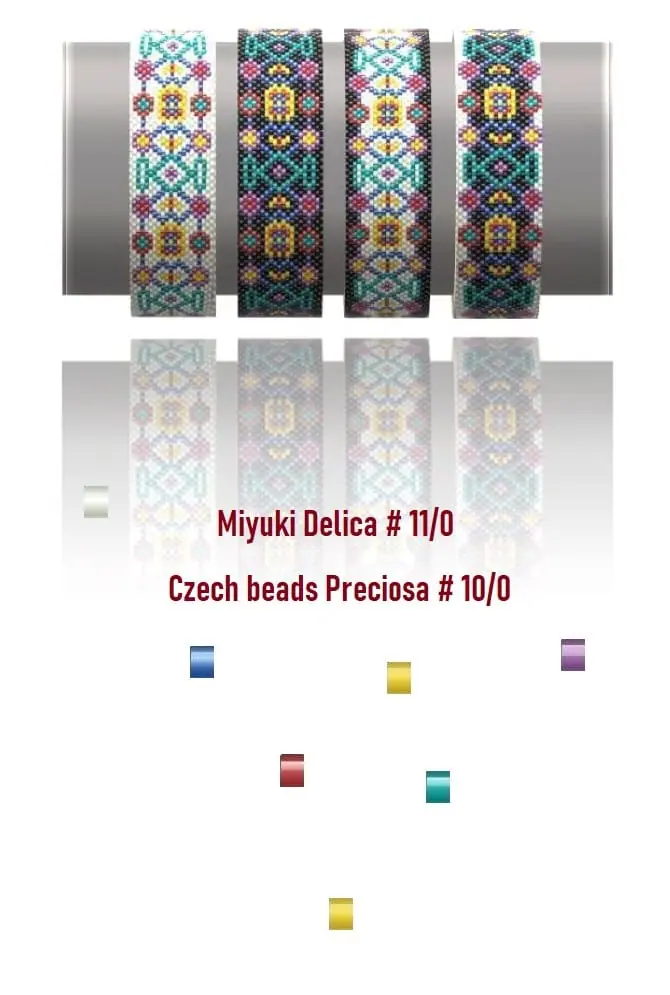 Odd-Count Peyote Stitch Bead Bracelet Patterns - Crealandia