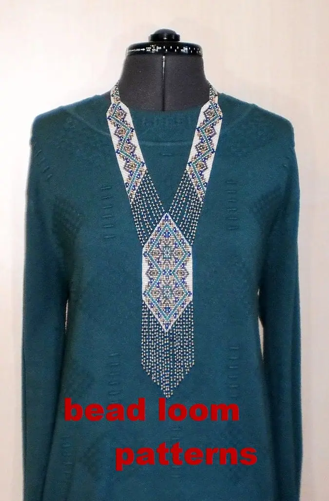 Gerdan-Split-Loom Necklace Bead loom patterns - Crealandia