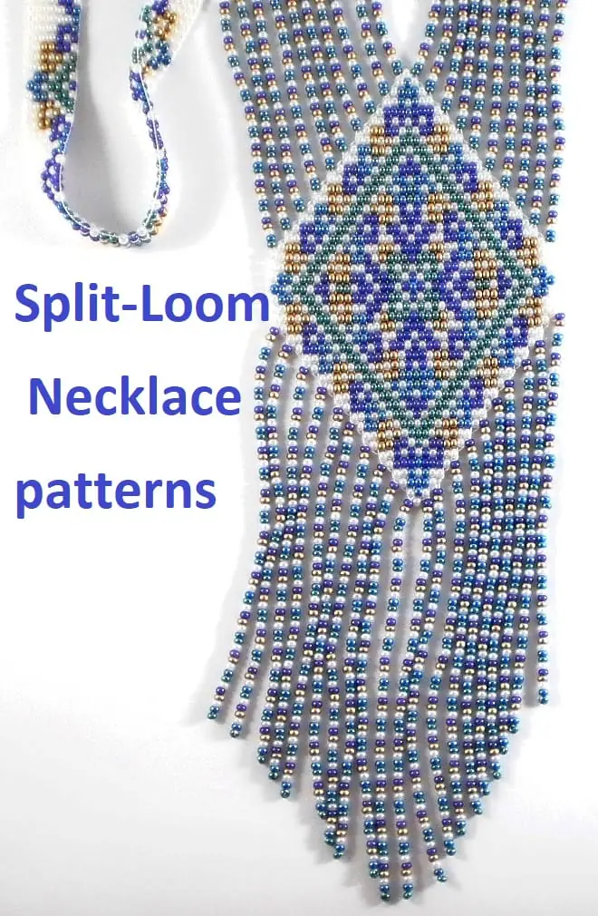 Gerdan-Split-Loom Necklace Bead loom patterns - Crealandia
