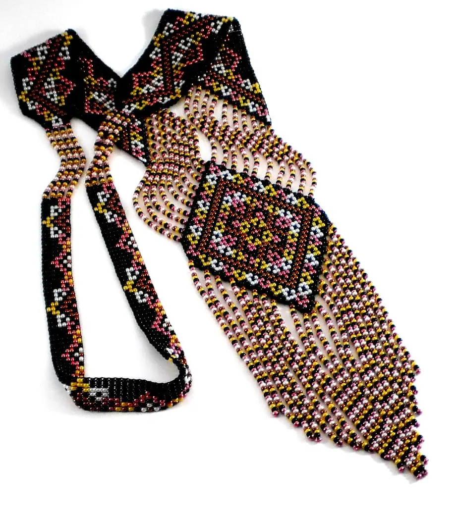 Gerdan-Split-Loom Necklace Bead loom patterns - Crealandia