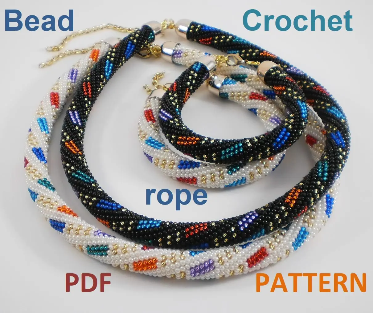 Bead Crochet Rope patterns,spiral crochet,Harness - Crealandia