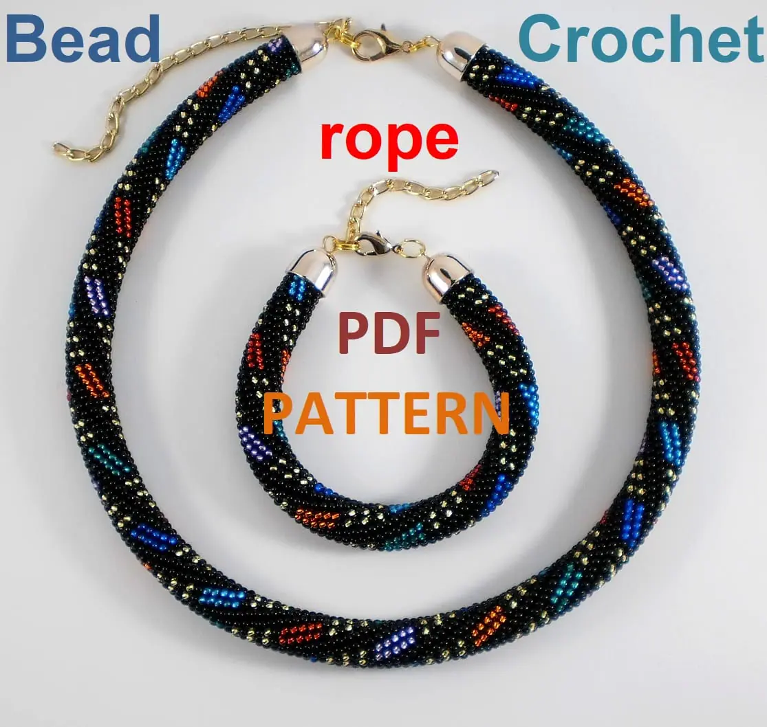 Bead Crochet Rope patterns,spiral crochet,Harness - Crealandia