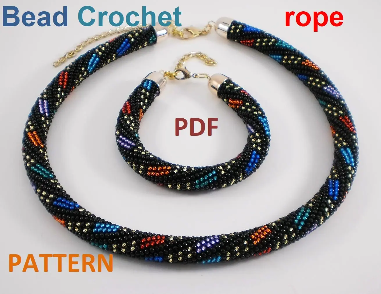 Bead Crochet Rope patterns,spiral crochet,Harness - Crealandia