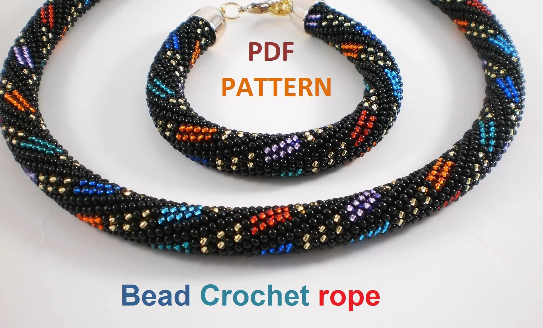 Bead Crochet Rope patterns,spiral crochet,Harness - Crealandia