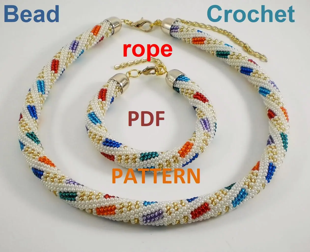 Bead Crochet Rope patterns,spiral crochet,Harness - Crealandia