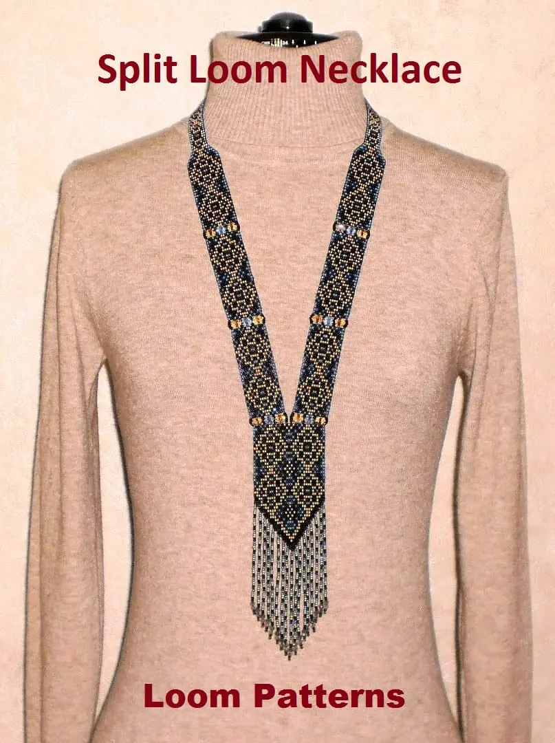 Bead loom patterns Gerdan-Split-Loom Necklace - Crealandia