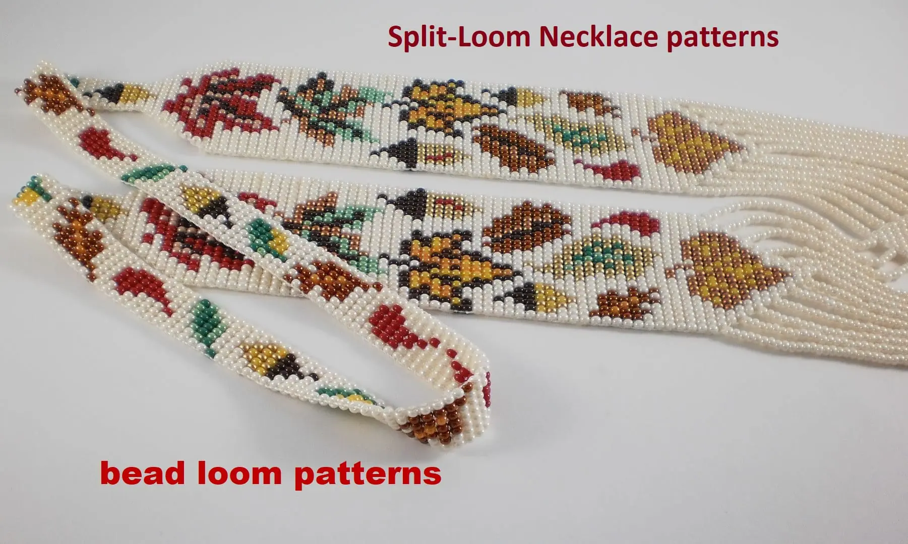 Bead loom patterns Gerdan-Split-Loom Necklace - Crealandia