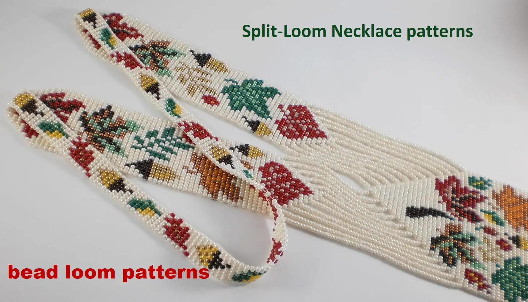 Bead loom patterns Gerdan-Split-Loom Necklace - Crealandia