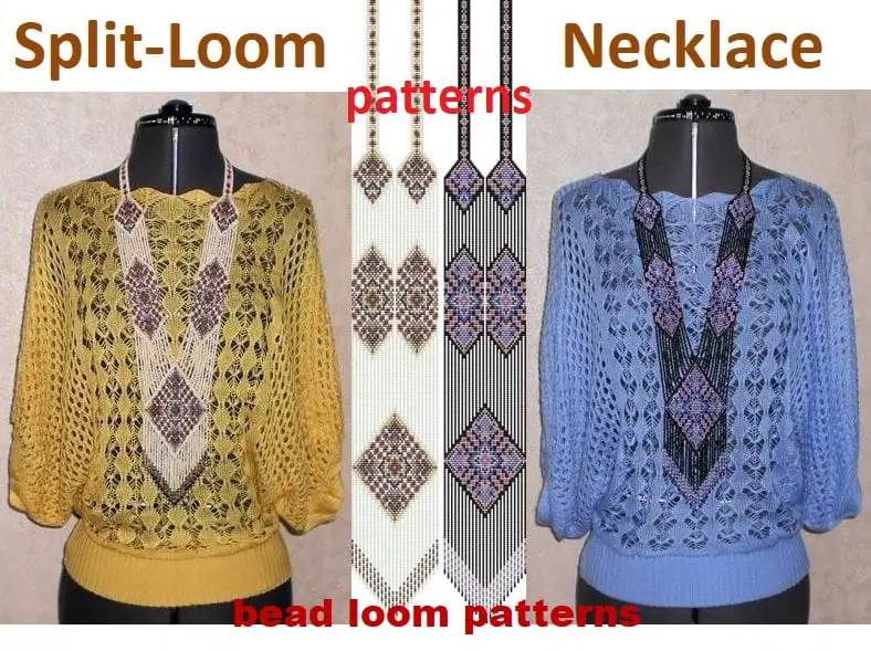 Bead loom patterns Gerdan-Split-Loom Necklace - Crealandia
