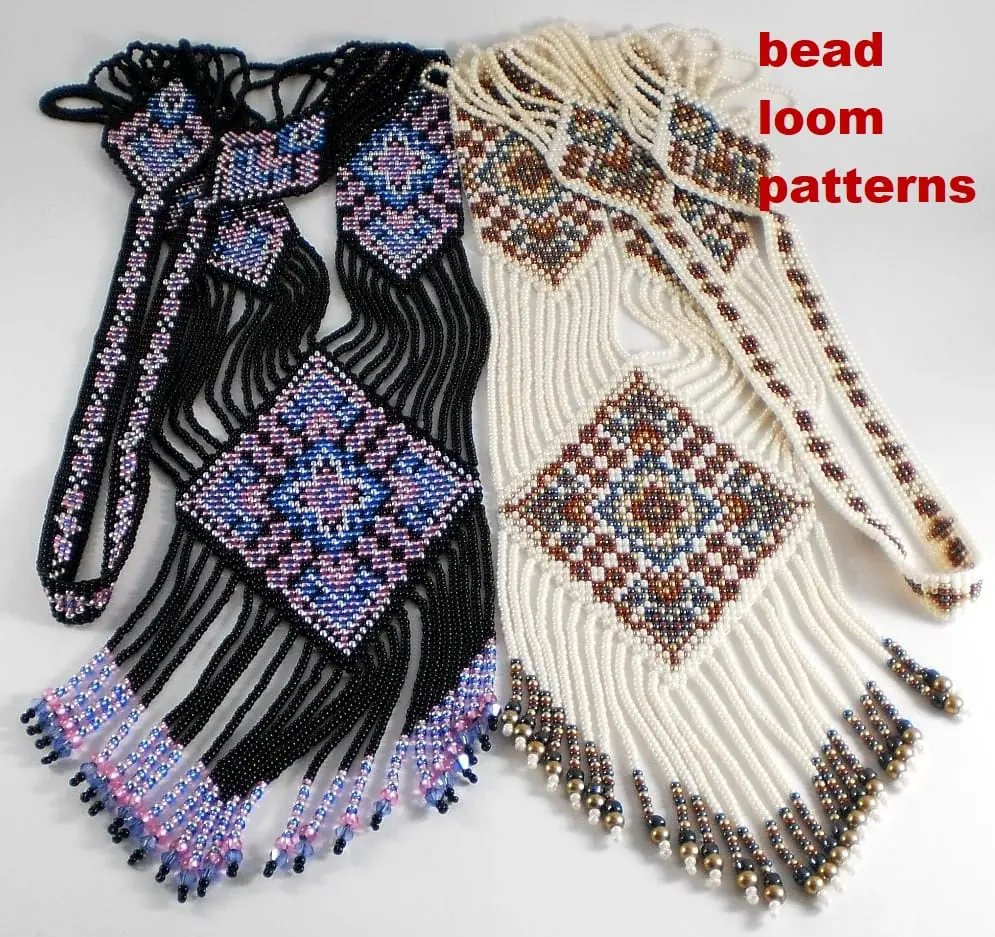 Bead loom patterns Gerdan-Split-Loom Necklace - Crealandia