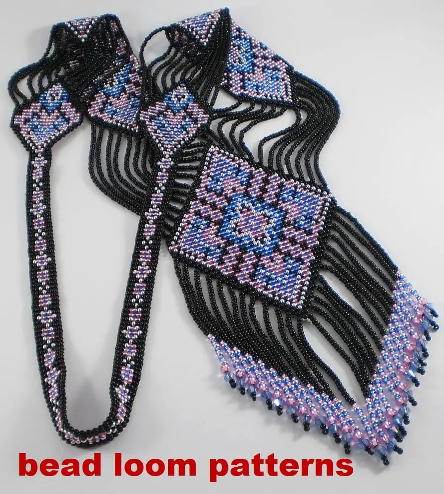 Bead loom patterns Gerdan-Split-Loom Necklace - Crealandia