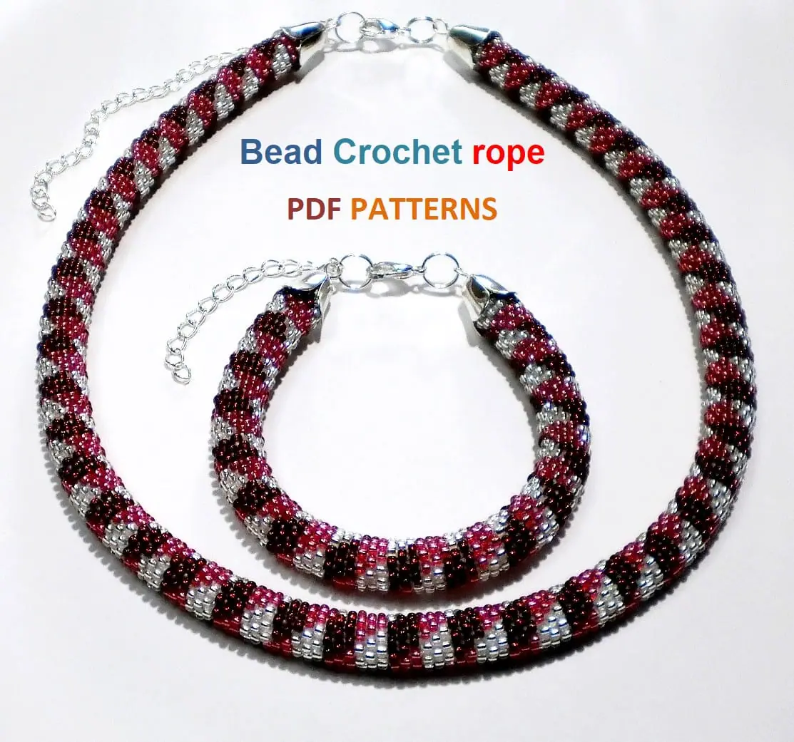 Bead Crochet rope patterns "Jujube" - Crealandia